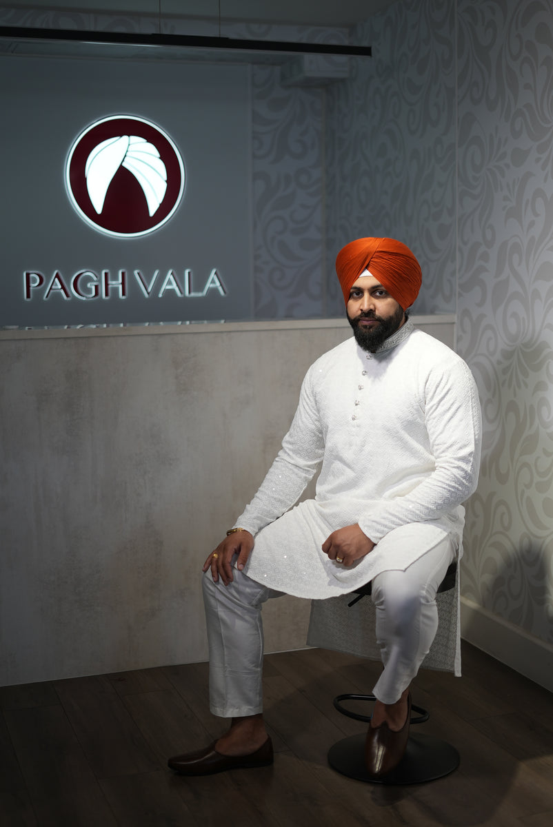 Kurta Pyjama - White Floral / Sliver buttons – Pagh Vala