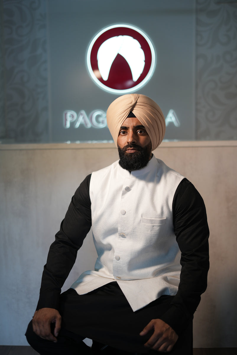 Waistcoat White Paisley Print – Pagh Vala